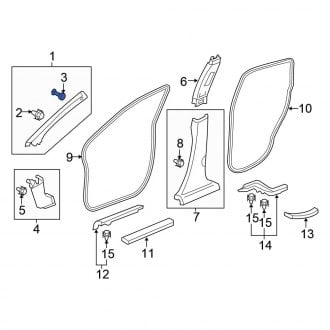 Honda Pilot Rocker Panel Hardware | Clips, Brackets — CARiD.com