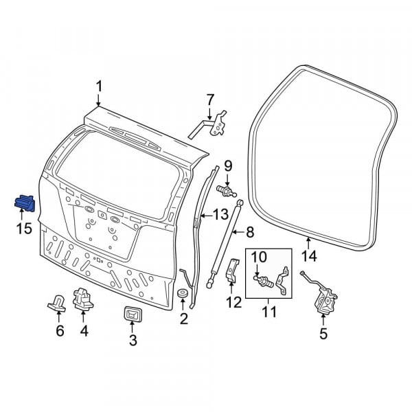 Honda OE 74810T0AA02 - Rear Liftgate Latch Release Switch