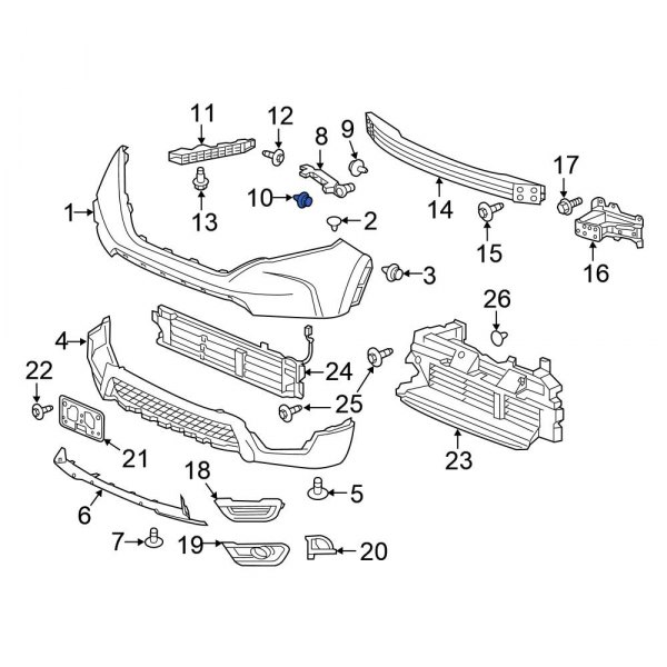 Honda OE 90682SB0003 - Wheel Arch Molding Grommet