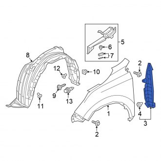 Honda CR-V Fender Support Braces & Hardware — CARiD.com