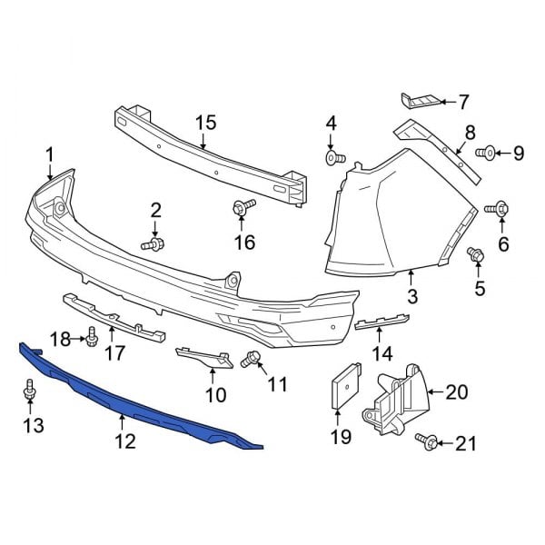 Honda OE 71510TLAA00 - Rear Valance Panel