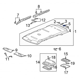 Honda Car & Truck Replacement Headliners — CARiD.com