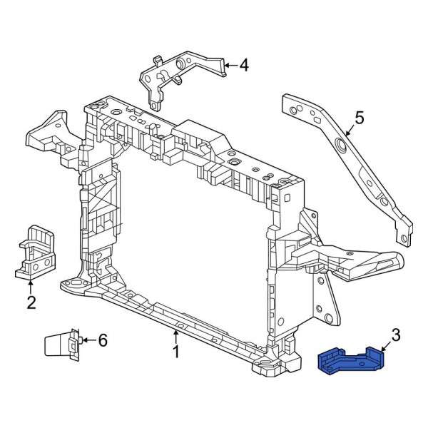 Honda OE 714663A0A00 - Left Radiator Support Bracket