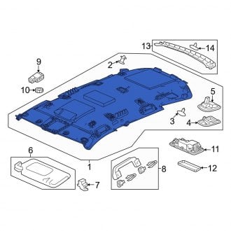 Honda Car & Truck Replacement Headliners — CARiD.com
