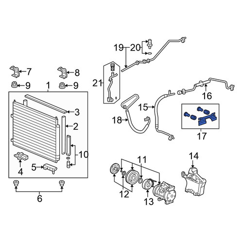 Honda OE 80360S3VA01 - Front A/C Refrigerant Line Bracket