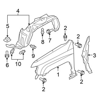2007 Honda Ridgeline OEM Fenders - Front, Rear, Inner | CARiD