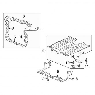 2008 Honda Civic Radiator Supports | CARiD.com