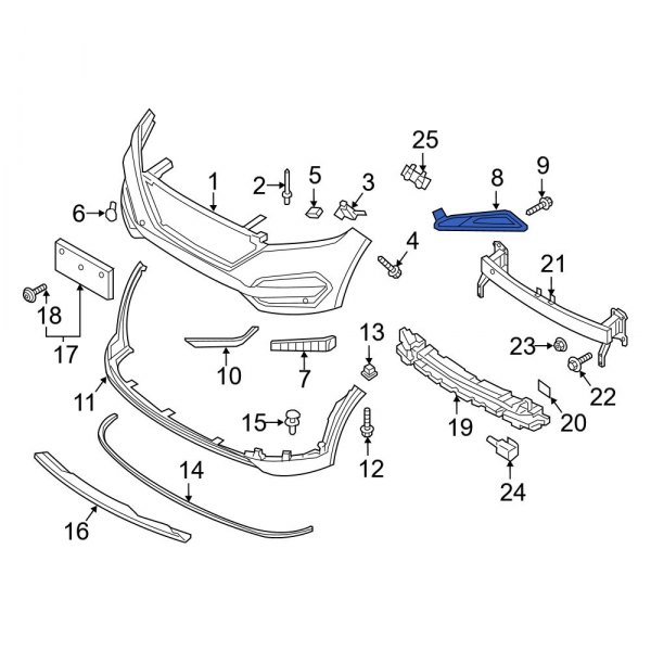 Hyundai OE 86526D3210 - Front Right Fog Light Trim