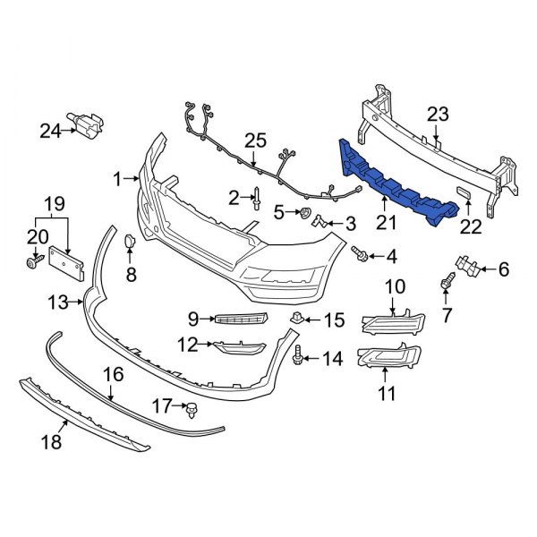 Hyundai OE 86520D3510 - Front Bumper Impact Absorber