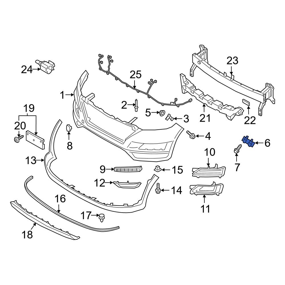 Hyundai OE 86514D3000 - Front Right Bumper Cover Bracket