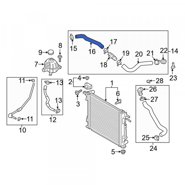 Hyundai OE 25410D3500 - Lower Radiator Coolant Hose