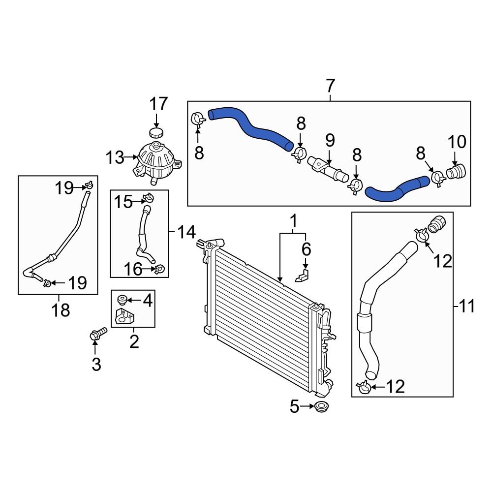 Hyundai OE 25414D9500 - Upper Radiator Coolant Hose