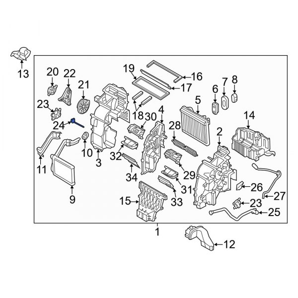 Hyundai OE 97143C5000 - A/C Evaporator Temperature Sensor