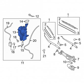 Hyundai Tucson Windshield Washer Tanks & Parts — CARID.com