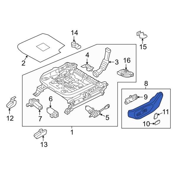 Hyundai OE 88170D3510TRY - Front Right Seat Trim Panel