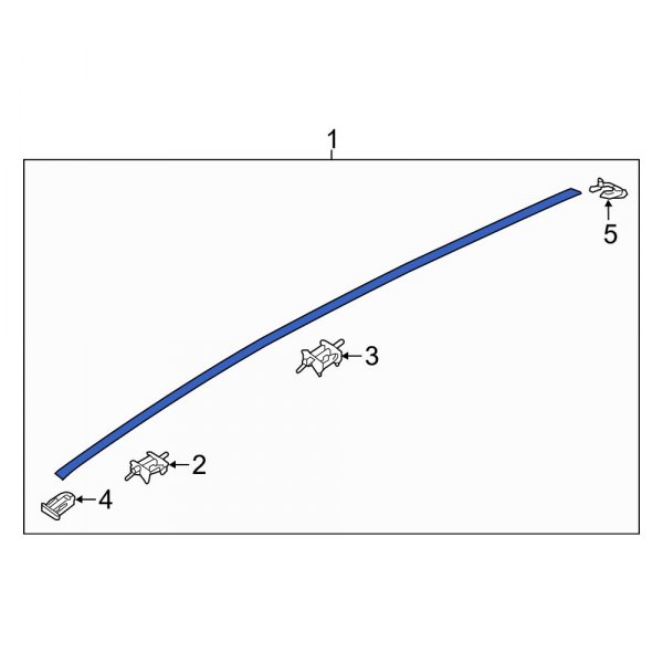 Hyundai OE 87230D3000 - Left Roof Drip Molding