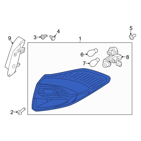 Hyundai OE 92401D3550 - Rear Left Tail Light Assembly