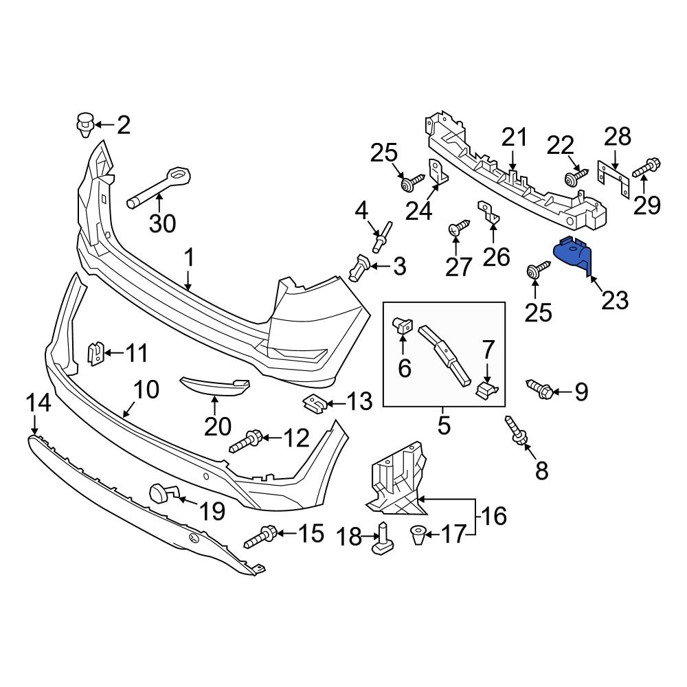 Hyundai OE 86633D3100 - Upper Bumper Impact Bar Bracket