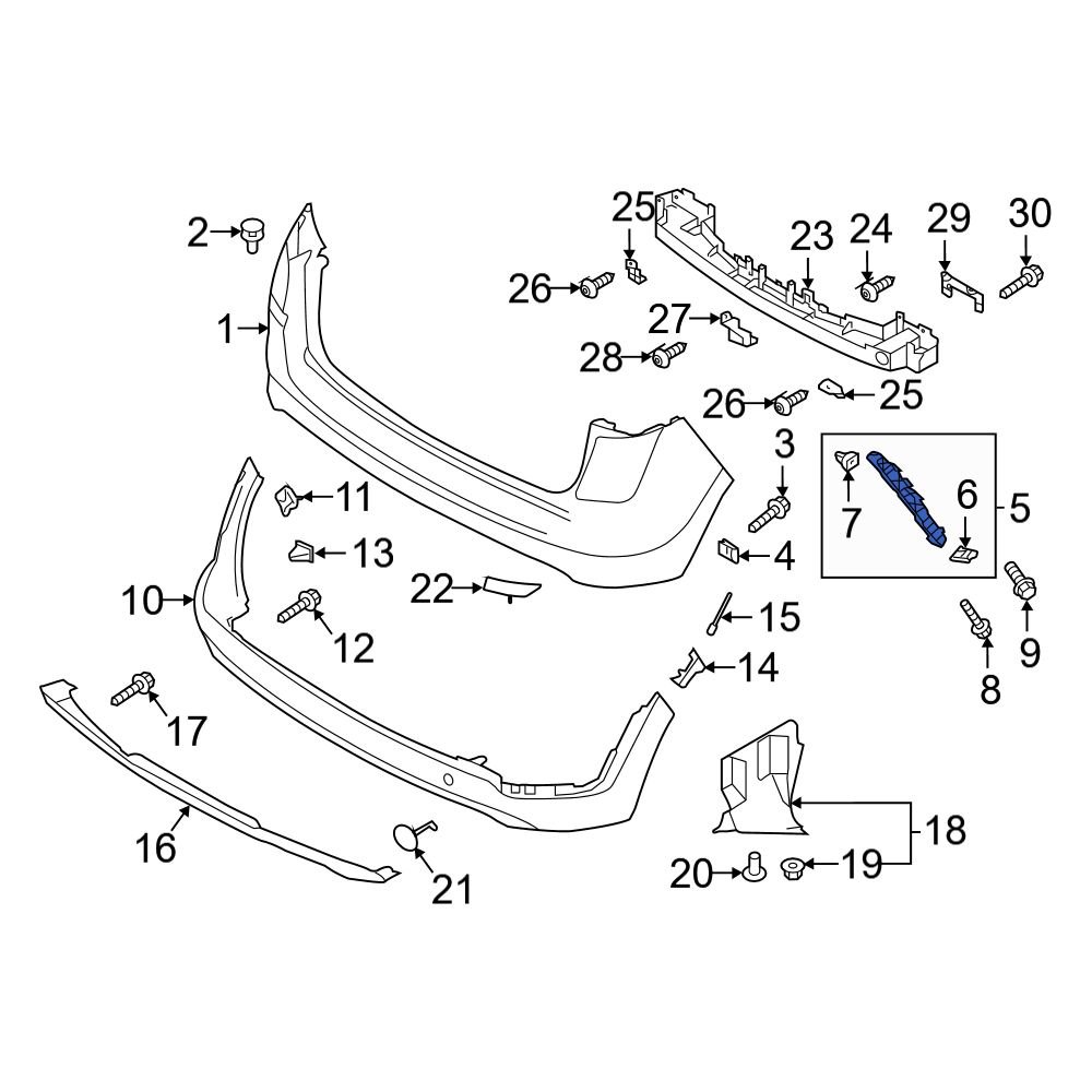 Hyundai OE 86614D3000 - Right Lower Bumper Cover Bracket