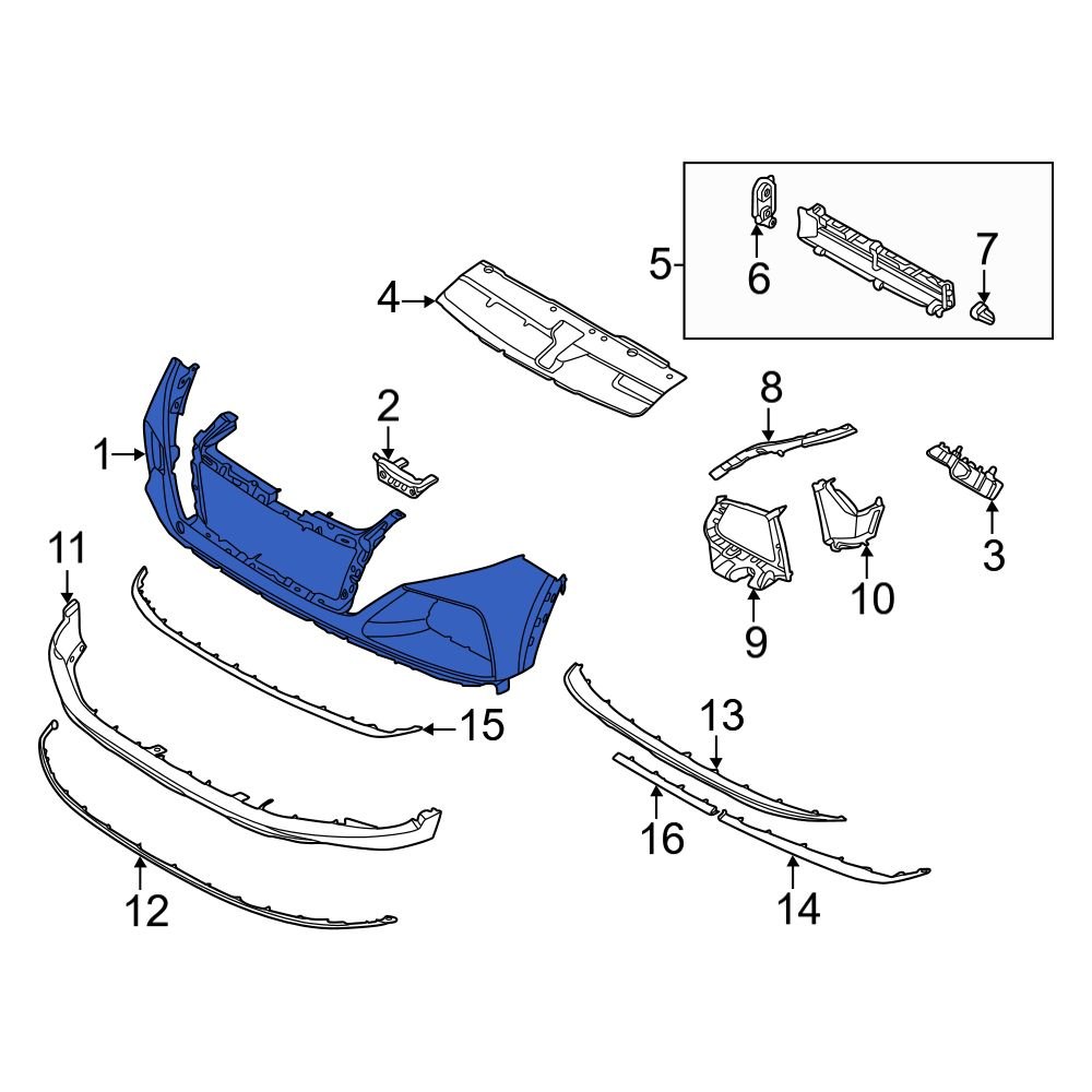 Hyundai OE 86512CW000 - Front Lower Bumper Cover