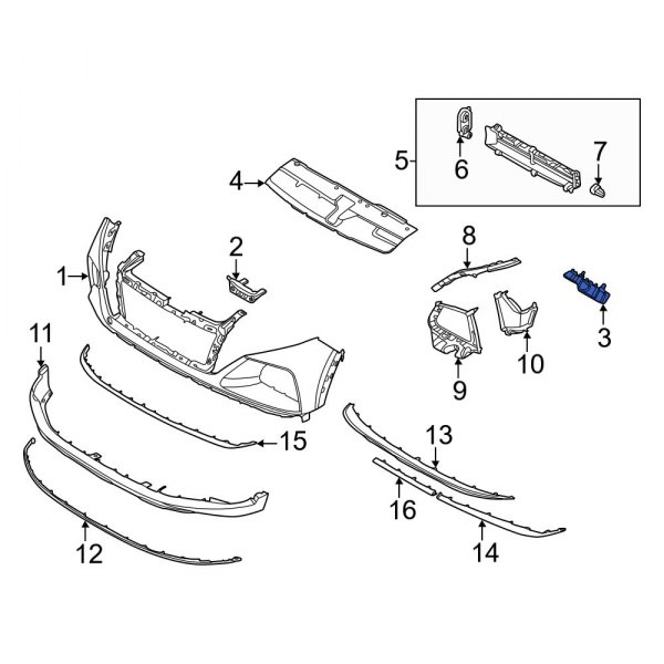 Hyundai OE 86552CW000 - Front Right Bumper Cover Bracket