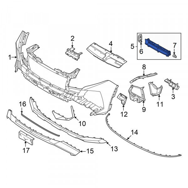 Hyundai OE 86950CW500 - Front Radiator Shutter Assembly