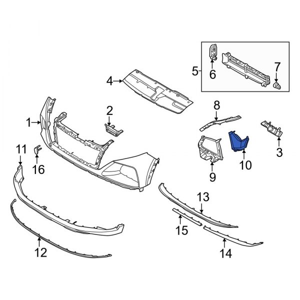 Hyundai OE 86543N9000 - Front Left Brake Air Duct