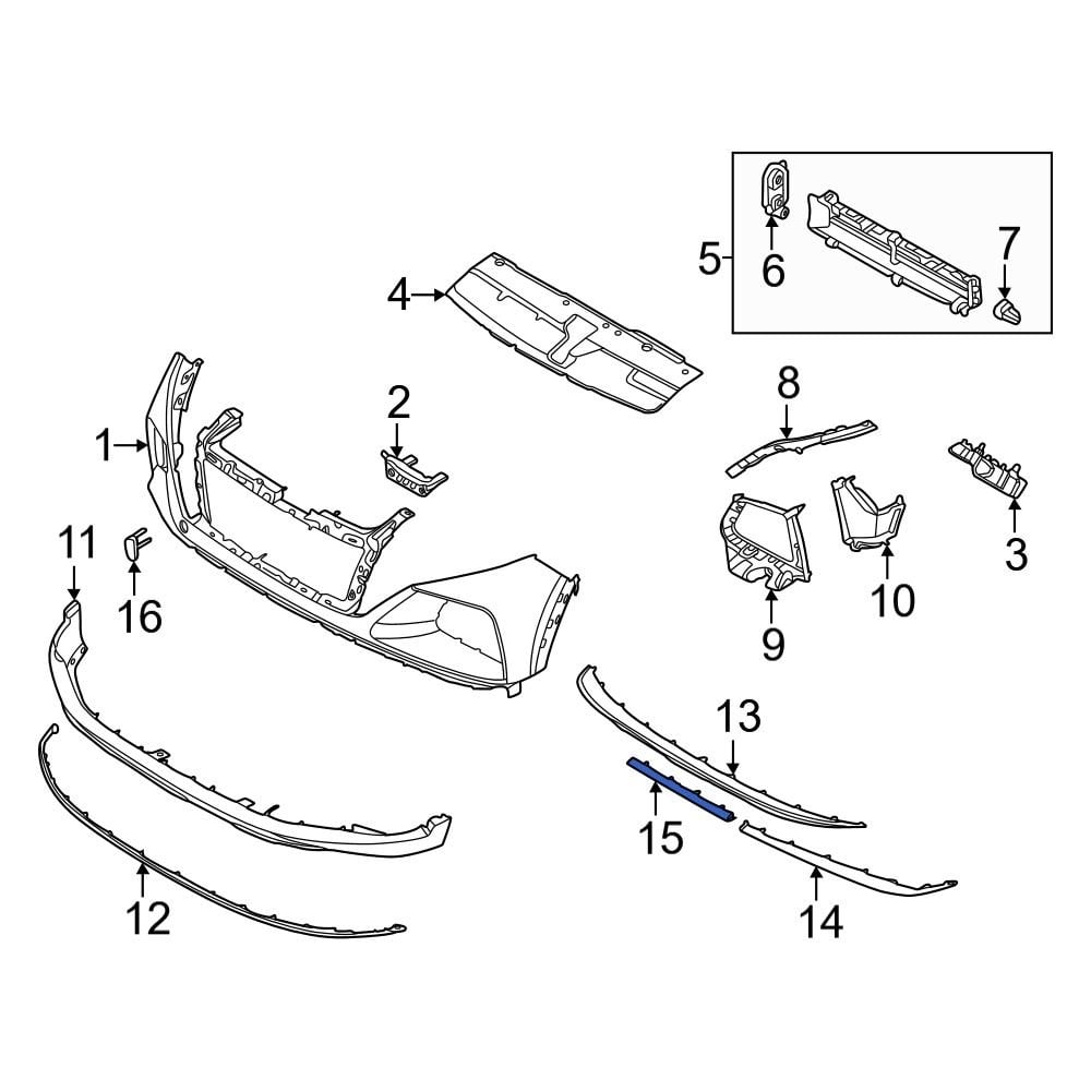 Hyundai OE 86569N9010 - Front Center Bumper Trim