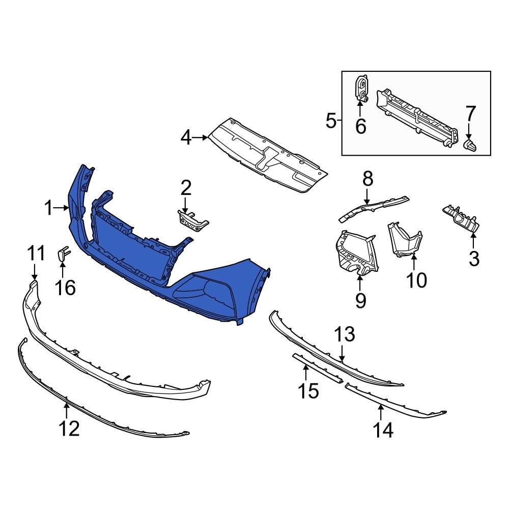 Hyundai OE 86540N9010 - Front Upper Bumper Cover