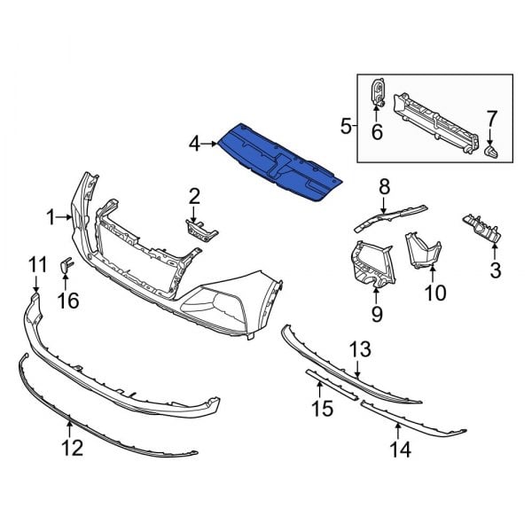 Hyundai OE 86390N9010 - Front Radiator Support Access Cover