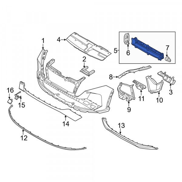 Hyundai OE 86950N9CA0 - Front Radiator Shutter Assembly
