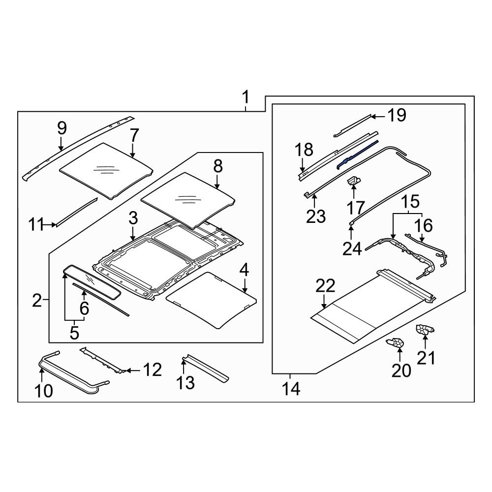 Hyundai OE 81650N9000MMH Sunroof Guide Rail hyundai-oe-81650n9000mmh-sunroof-guide-rail
