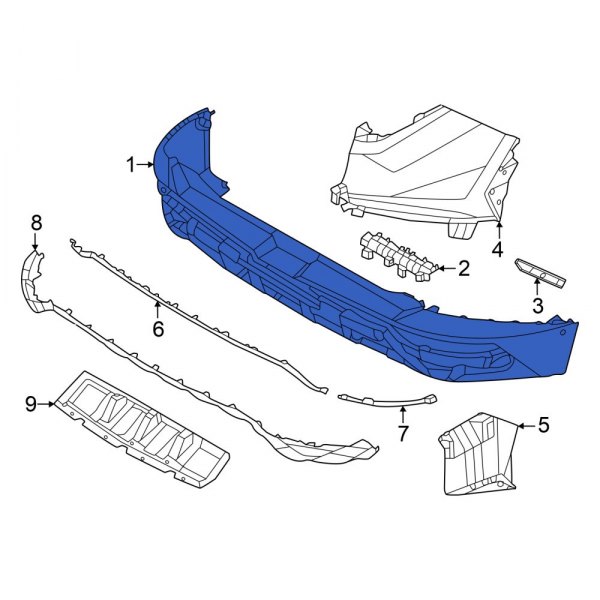 Hyundai OE 86650CW020 - Rear Lower Bumper Cover