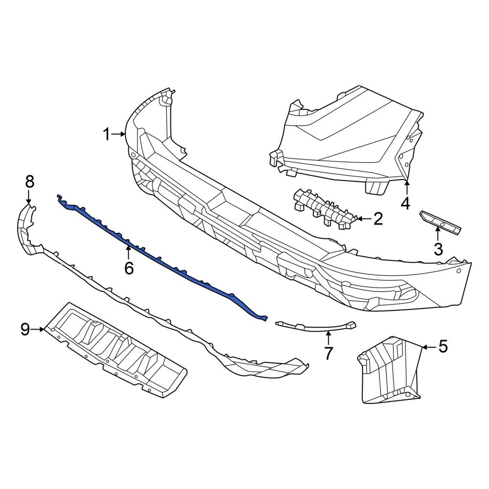 Hyundai OE 86696CW000 - Rear Lower Bumper Trim
