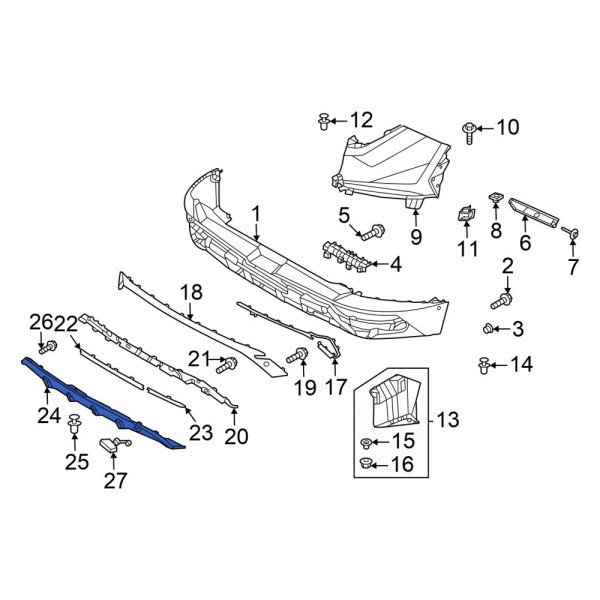 Hyundai OE 86671N9CA0 - Rear Valance Panel