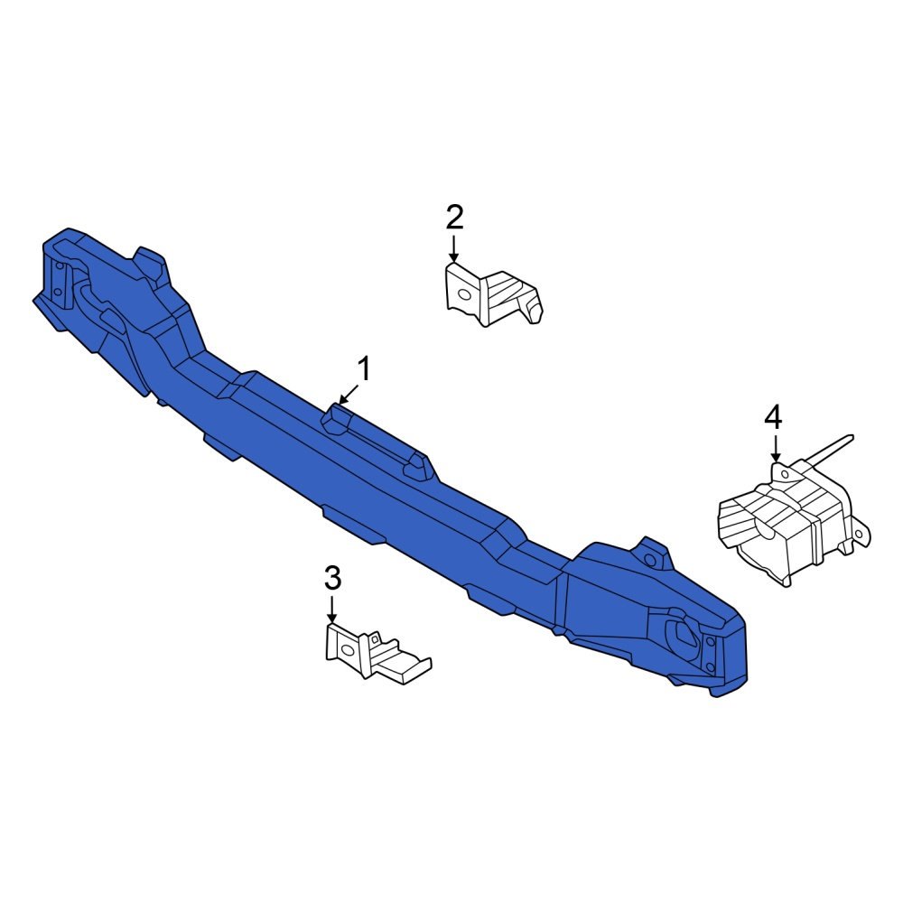 Hyundai OE 86631CW000 - Rear Bumper Impact Bar