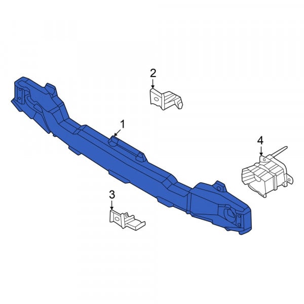 Hyundai OE 86631CW000 - Rear Bumper Impact Bar