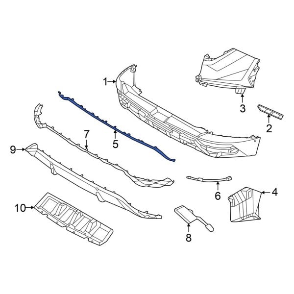Hyundai OE 86696N9050 - Rear Lower Bumper Trim
