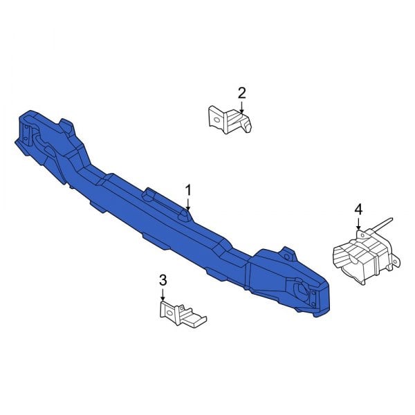 Hyundai OE 86631N9100 - Rear Bumper Impact Bar