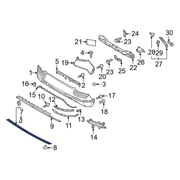 Hyundai OE 86650GI040 - Rear Lower Bumper Cover