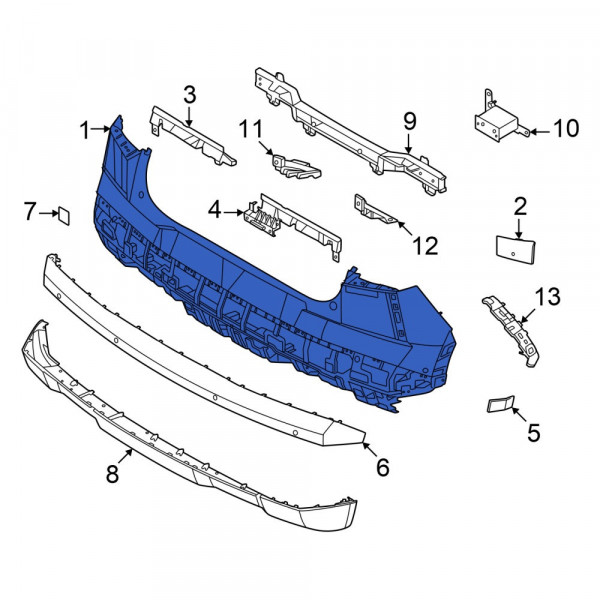 Hyundai OE 86610PI530 - Rear Lower Bumper Cover