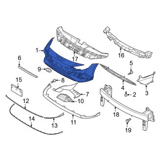 Hyundai Elantra Replacement Front Bumpers & Components | CARiD
