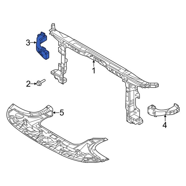 Hyundai OE 64127AA000 - Front Right Headlight Mounting Panel