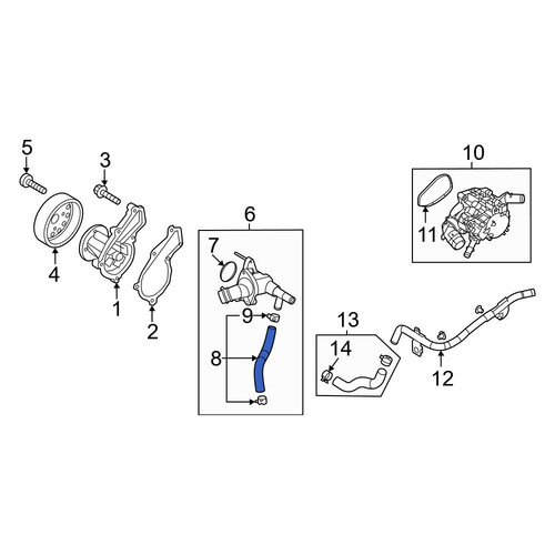 Hyundai OE 25415AA200 - Lower Radiator Coolant Hose