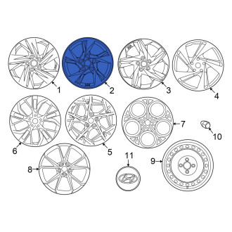 Hyundai Elantra OEM Wheels & Tires | Lug Nuts, TPMS Sensors — CARiD.com