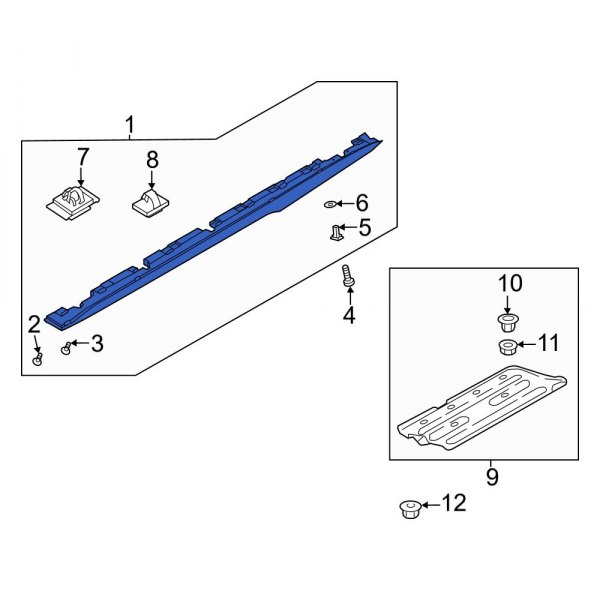 Hyundai OE 87752AA800EB - Right Rocker Panel Guard