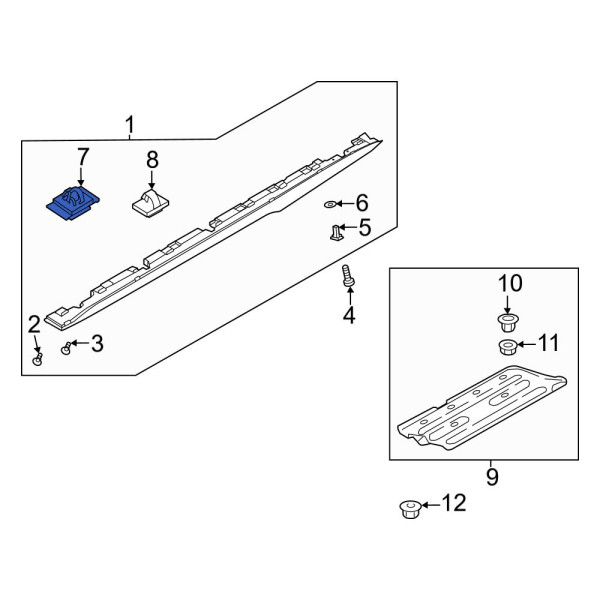 Hyundai OE 87758G2000 - Rocker Panel Molding Clip