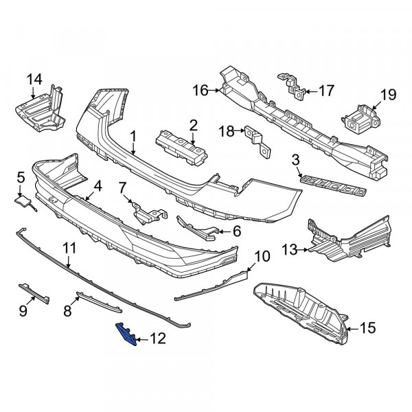 Hyundai OE 86591AANA0 - Front Lower Bumper Trim