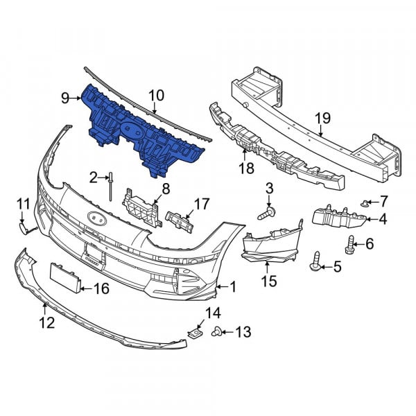 Hyundai OE 86535KL000 - Front Bumper Cover Reinforcement