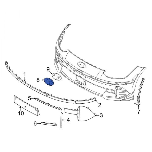 Hyundai OE 86305KL200 - Front Bumper Cover Emblem